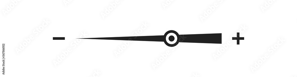 Horizontal indicator ruler bar icon. Scale meter vector illustration ...