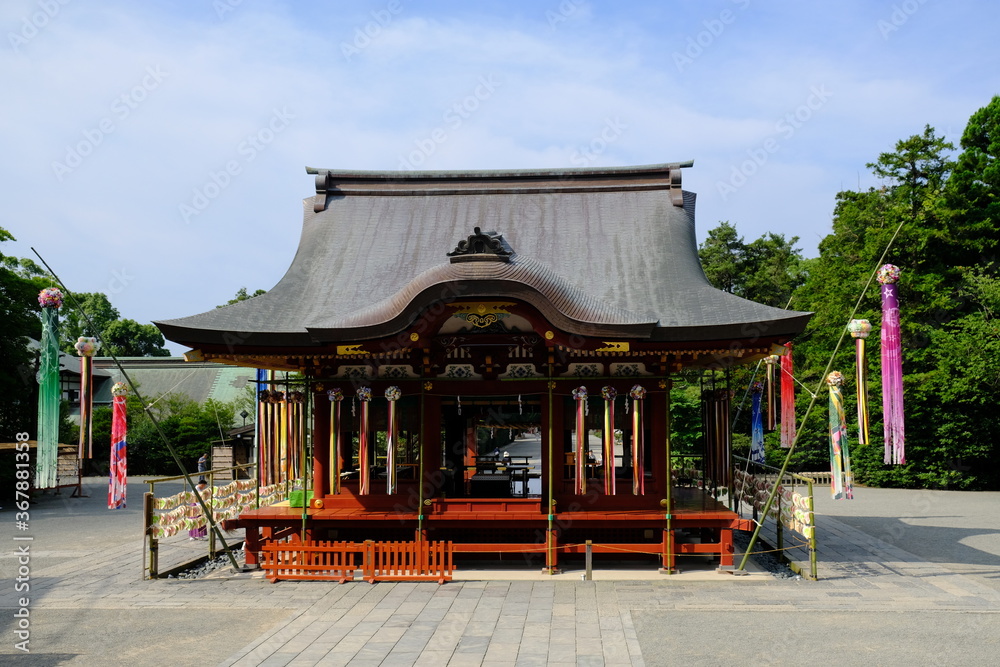 Kamakura Japan - Shinto shrine Tsurugaoka Hachiman-gu Stock Photo ...