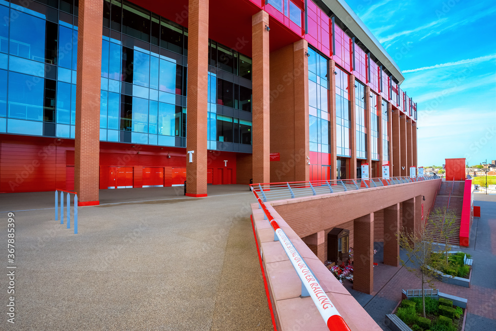 Foto de Liverpool, UK - May 17 2018: Anfield stadium, the home ground ...