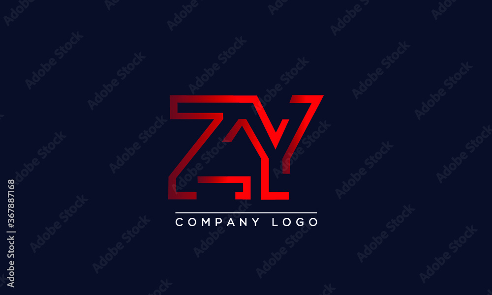 Creative Letters ZY Logo Design Vector Template. Initial Letters ZY ...