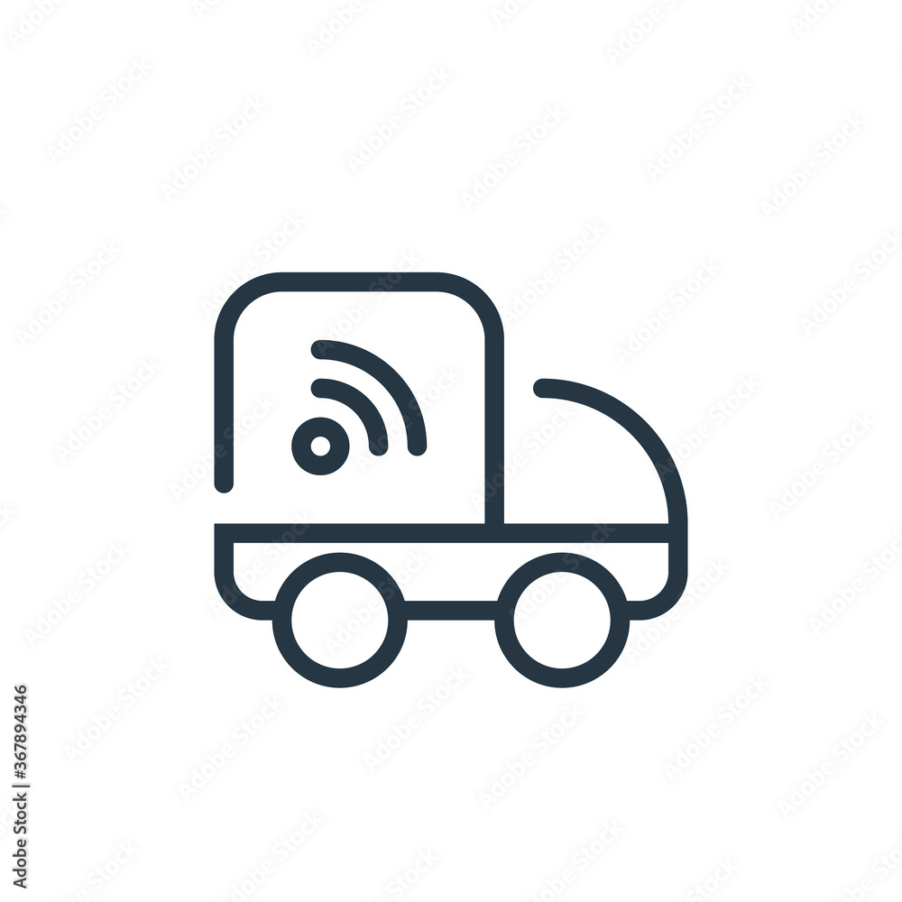 shipping icon vector from internet of things concept. Thin line ...