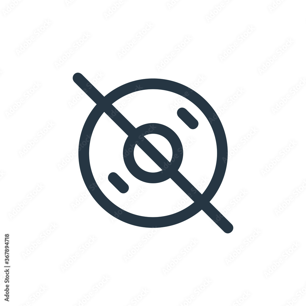 disabled icon vector from disc tool line concept. Thin line ...