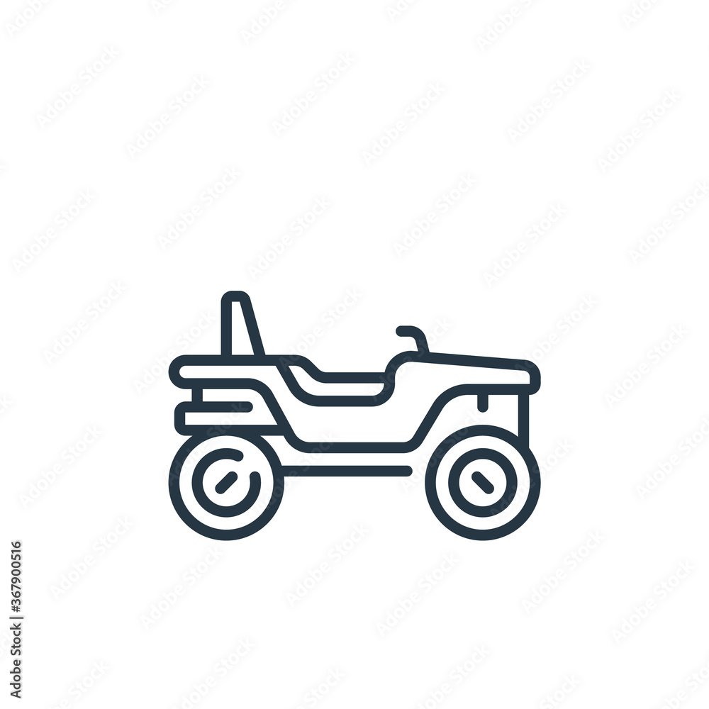 atv icon vector from vehicles transportation concept. Thin line ...