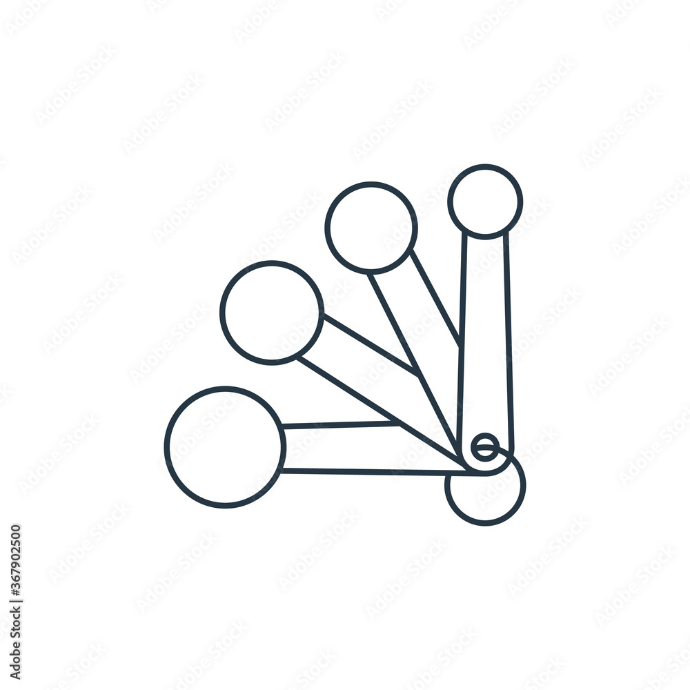 measuring spoons icon vector from coffee shop concept. Thin line ...