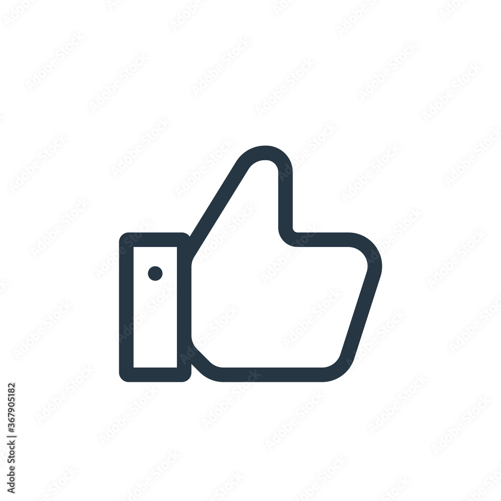 thumbs up icon vector from ui concept. Thin line illustration of thumbs ...