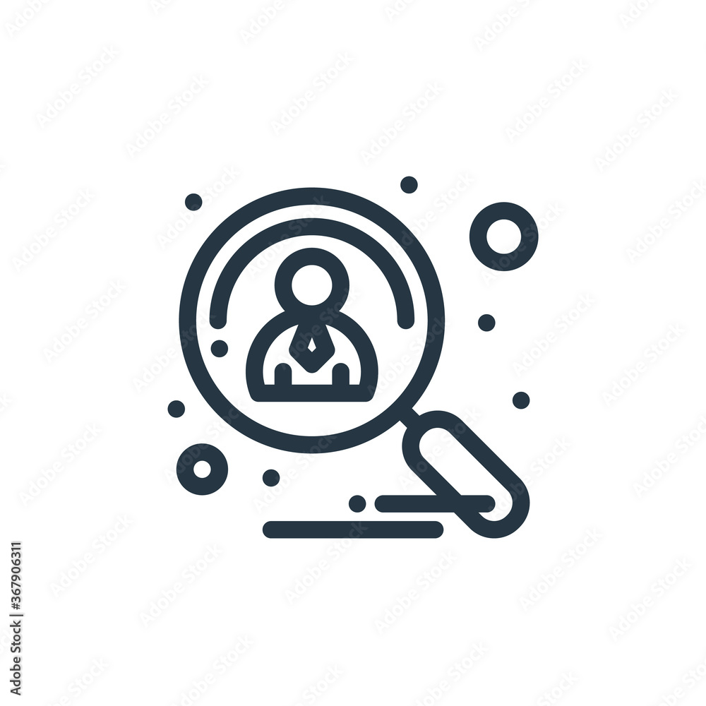 applicants icon vector from management concept. Thin line illustration ...