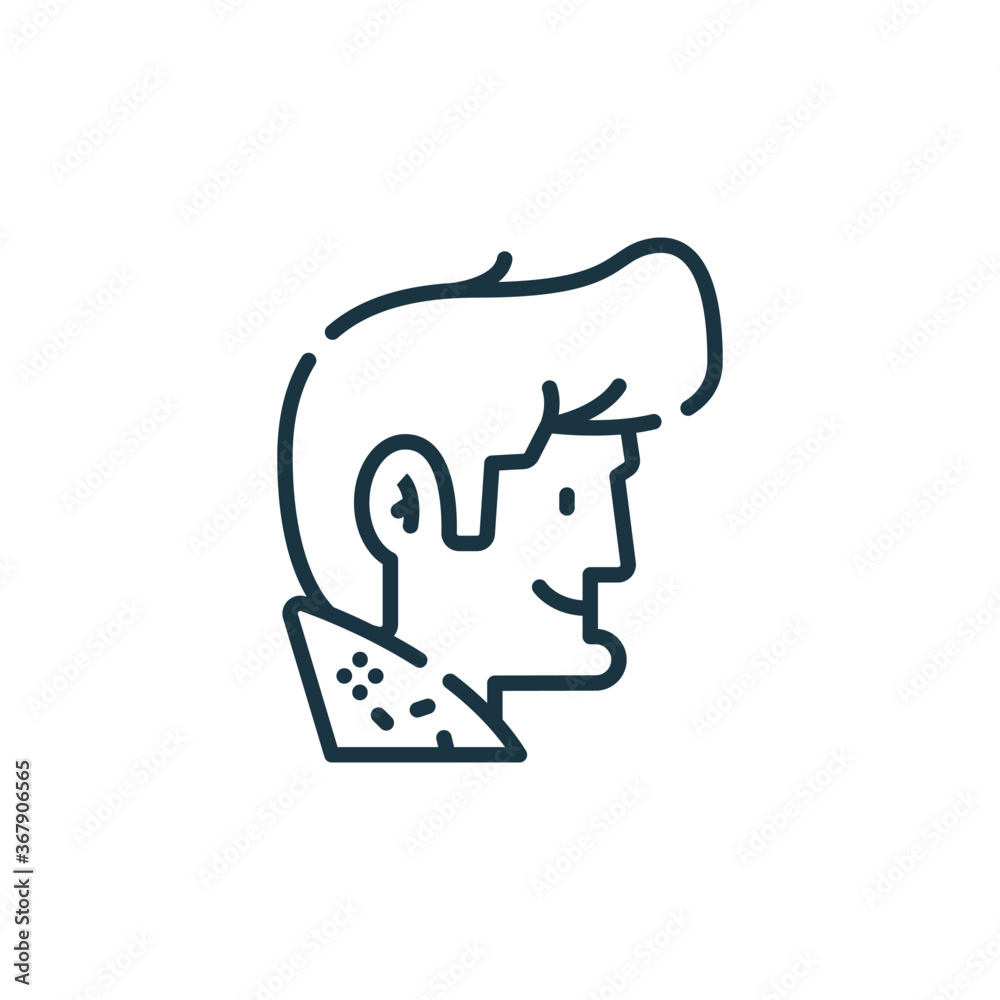 elvis icon vector from rock and roll concept. Thin line illustration of ...