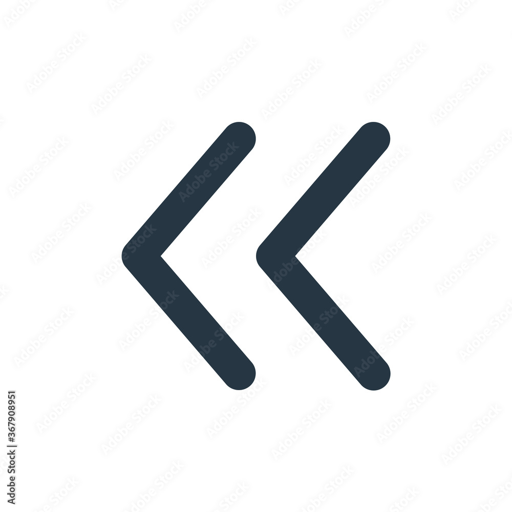 left icon vector from arrow concept. Thin line illustration of left ...