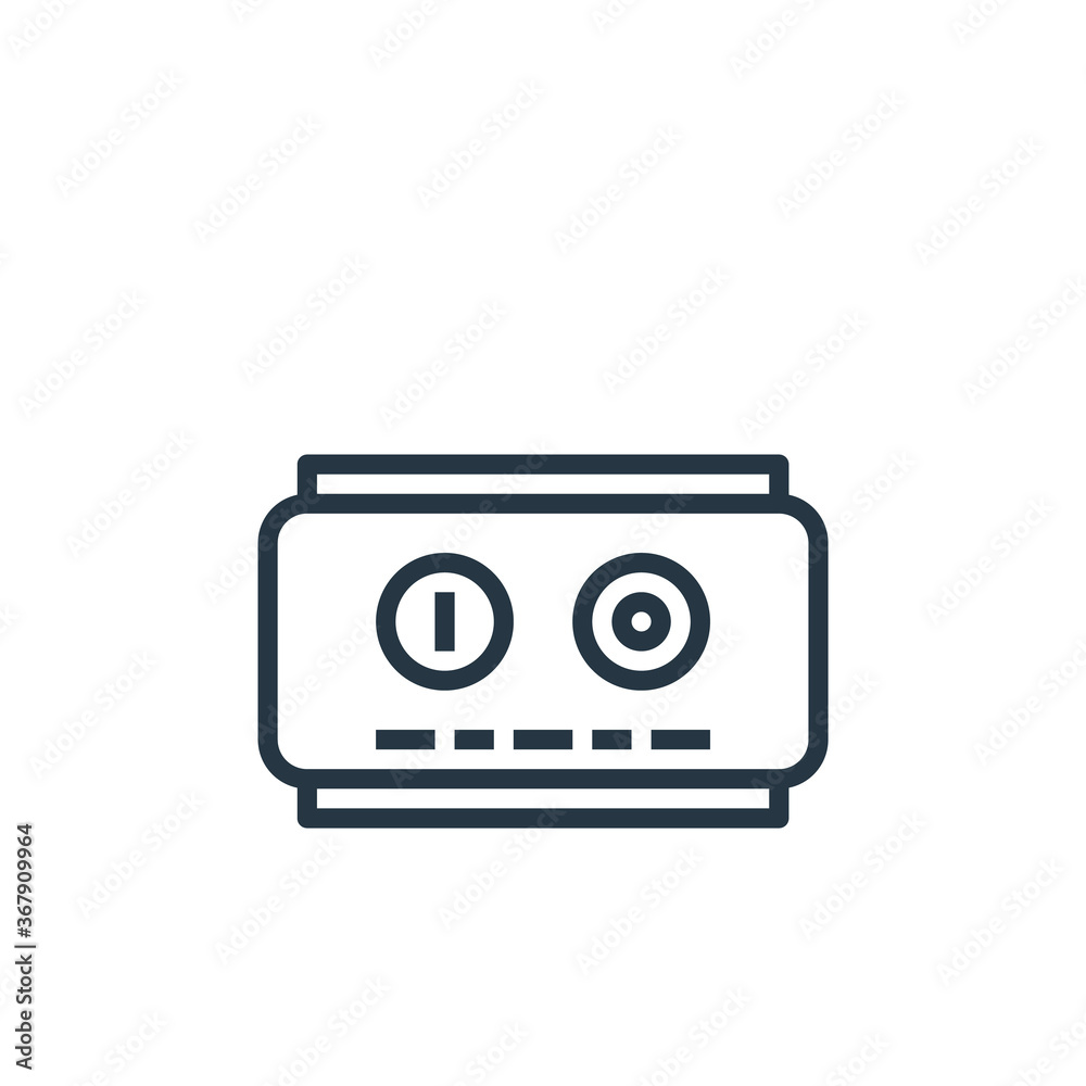 power switch icon vector from smarthome concept. Thin line illustration ...