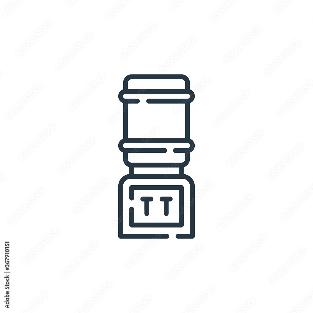 water cooler icon vector from office concept. Thin line illustration of ...