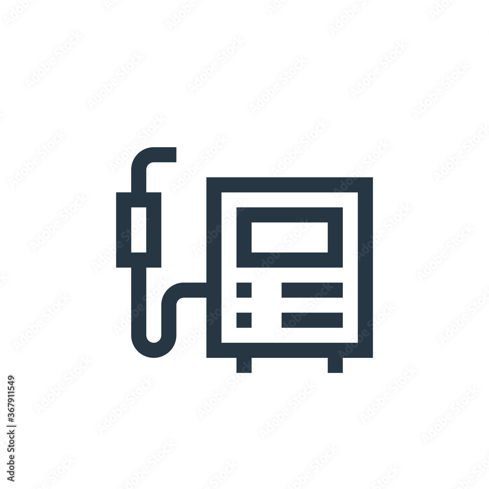 Welding machine icon vector from machinery concept. Thin line ...