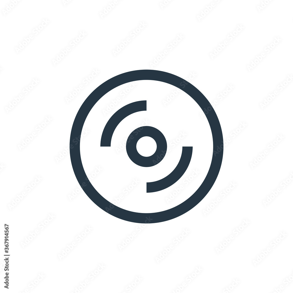 cd player icon vector from electronic concept. Thin line illustration ...