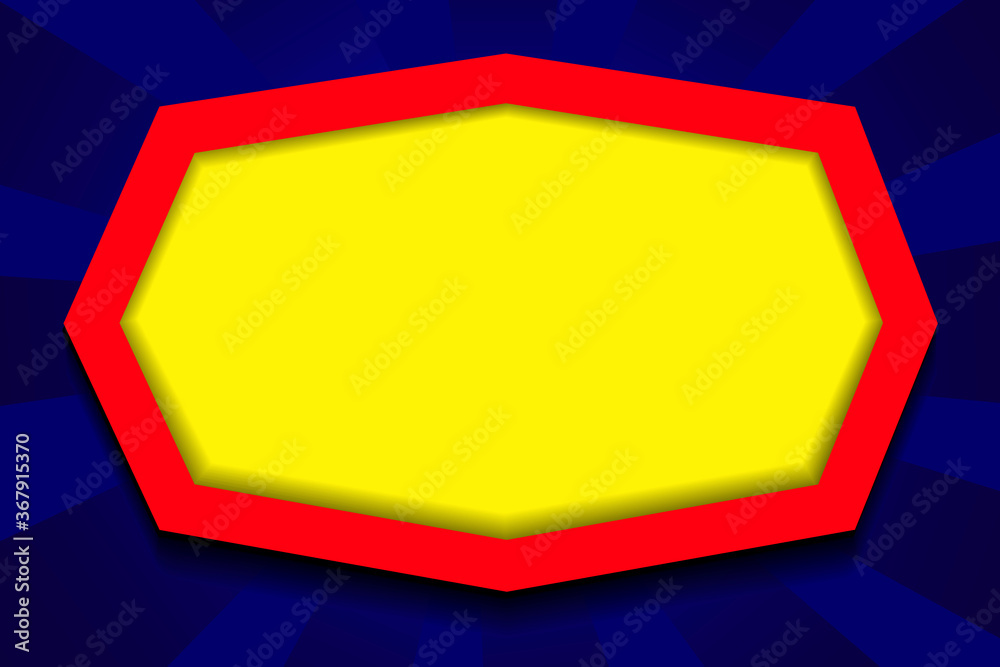 Vector explosion background. Red boom. Red frame with yellow background ...