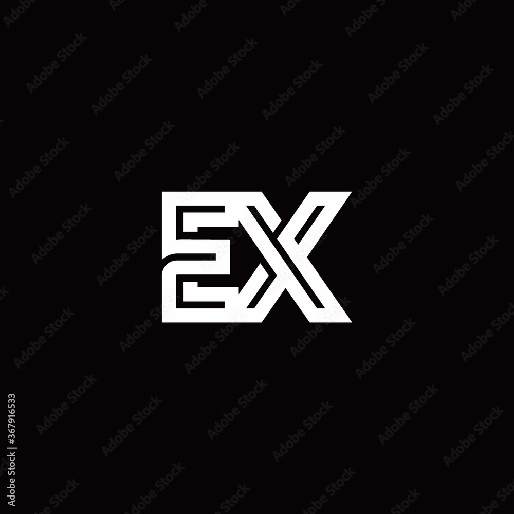 EX monogram logo with abstract line Stock Vector | Adobe Stock