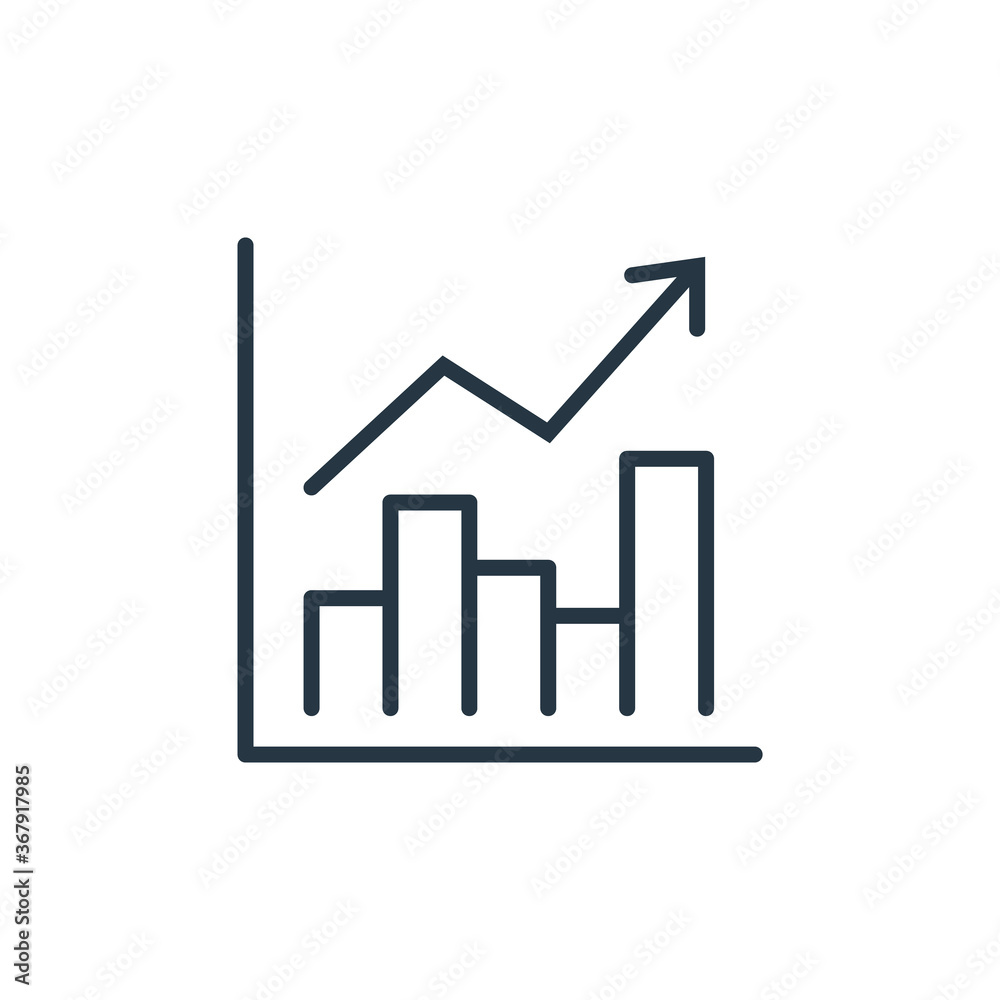 graph icon vector from business training concept. Thin line ...