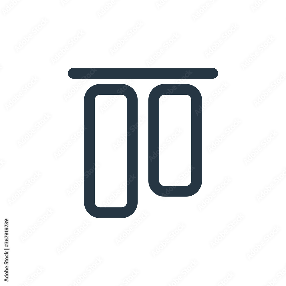 top alignment icon vector from text editor concept. Thin line ...