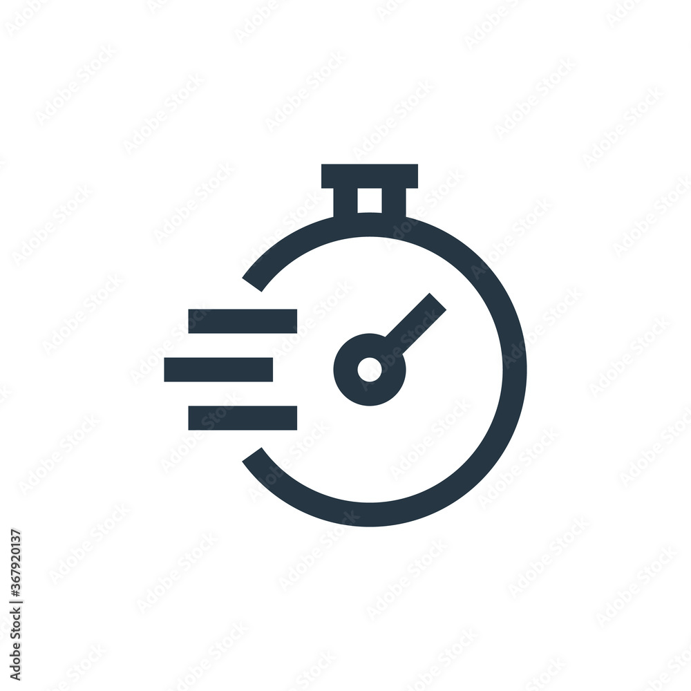 speedometer icon vector from marketing concept. Thin line illustration ...