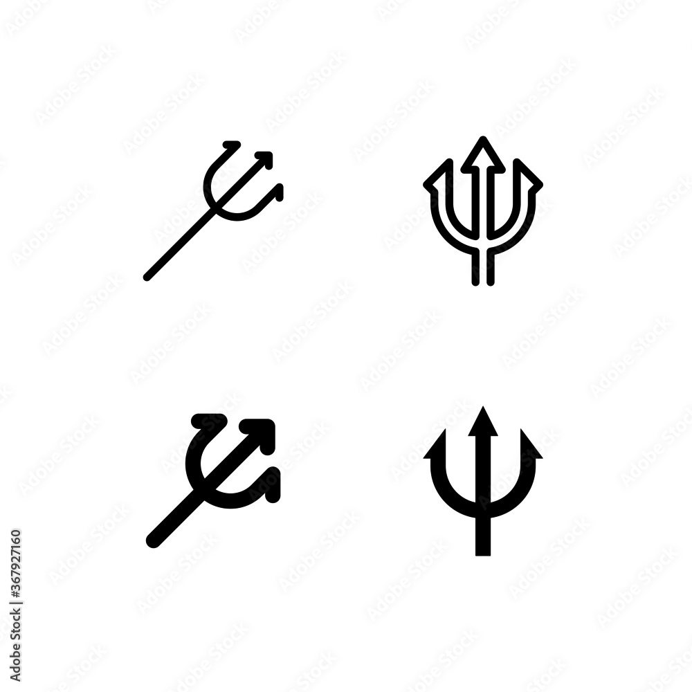 Trident Icon Logo Vector Symbol. Stock Vector | Adobe Stock