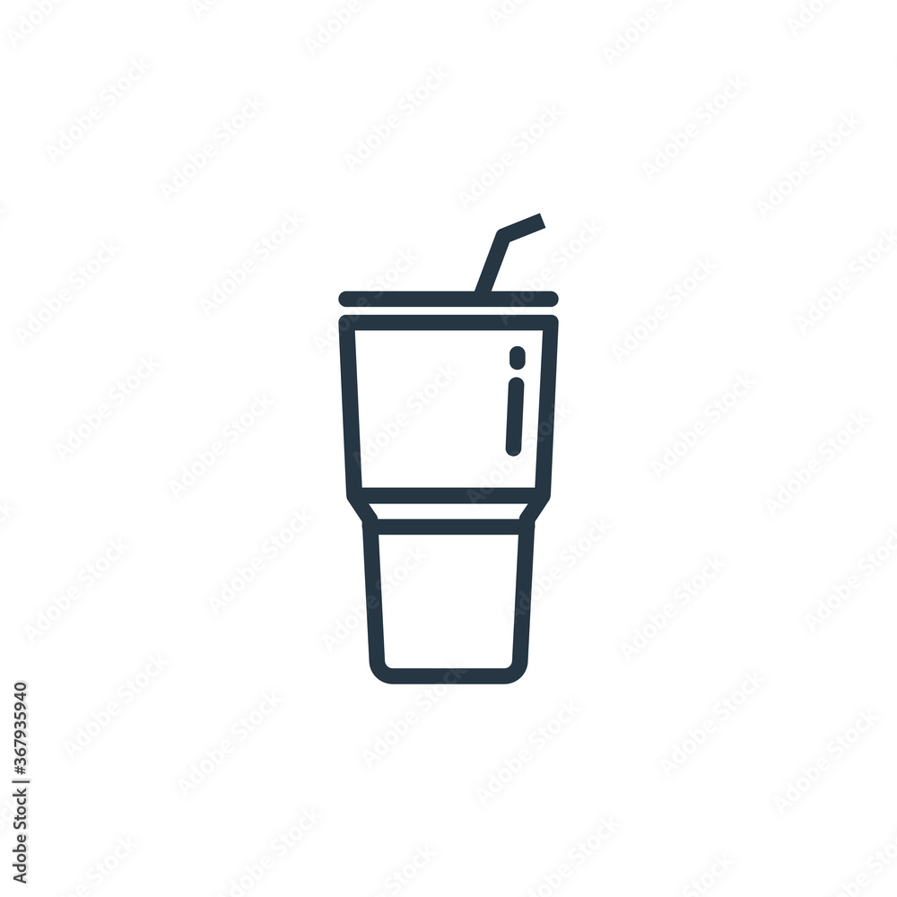 tumbler icon vector from kitchen concept. Thin line illustration of ...
