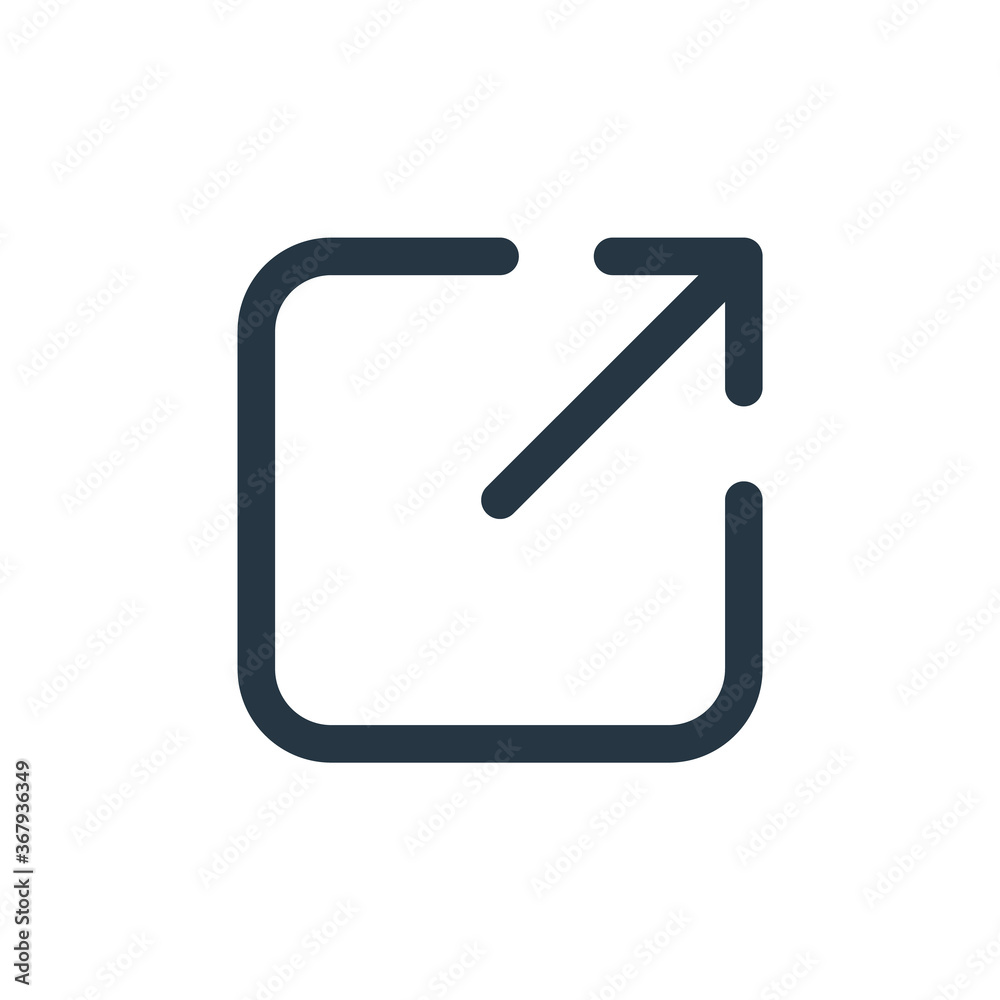 new window icon vector from email ui concept. Thin line illustration of ...