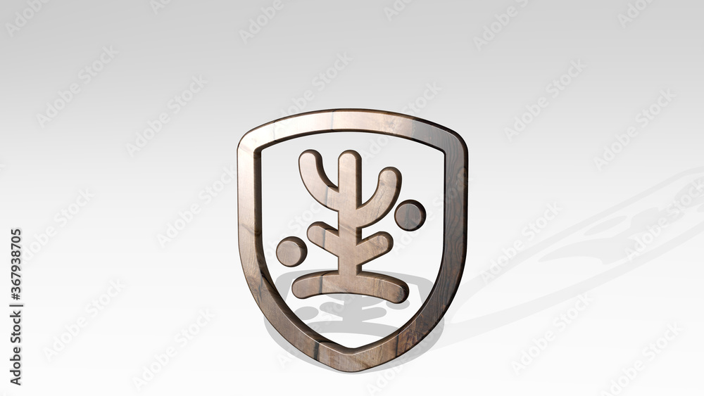 WILDLIFE PROTECTION TREE SHIELD casting shadow from a perspective. A ...