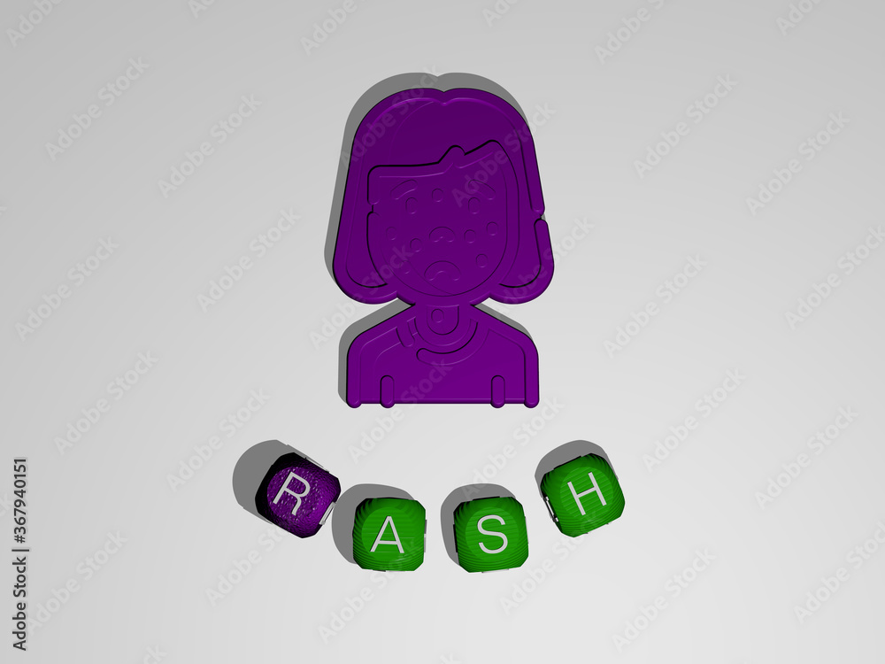 3D representation of RASH with icon on the wall and text arranged by ...