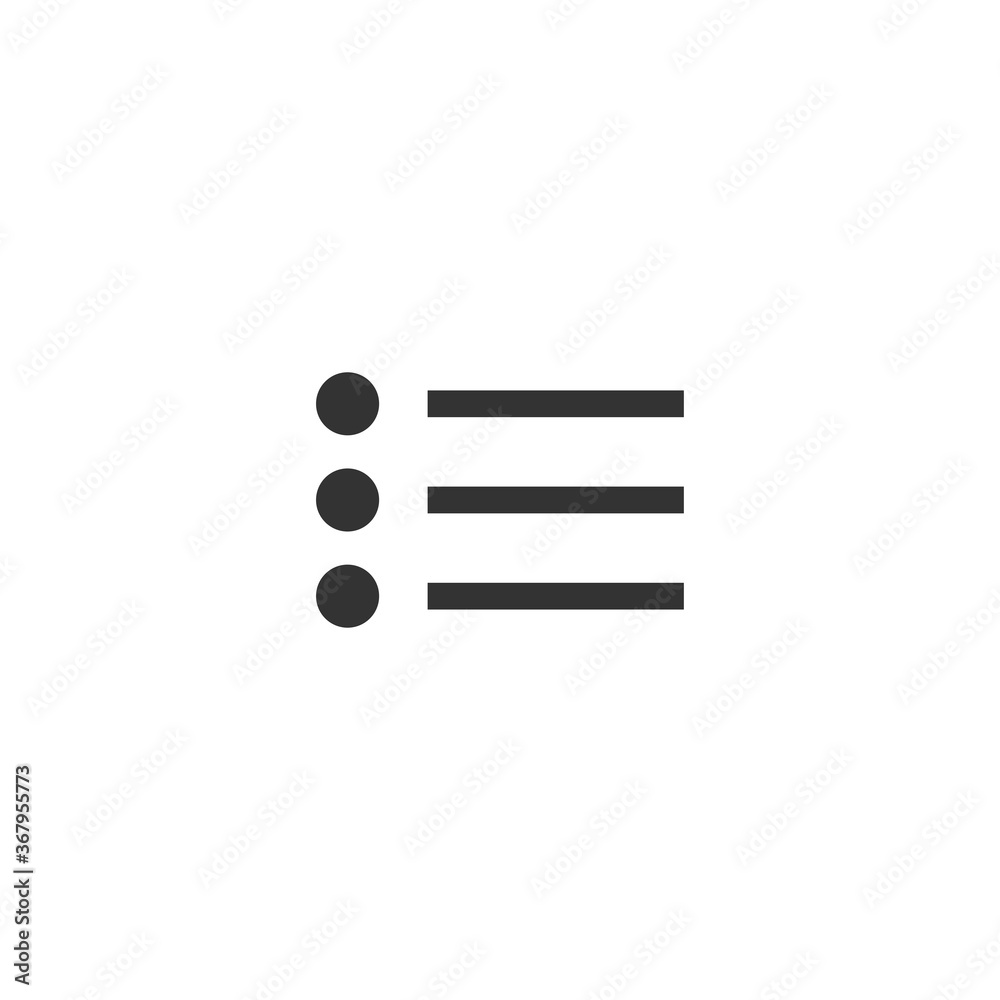 Bullet list icon. Display option symbol modern, simple, vector, icon ...