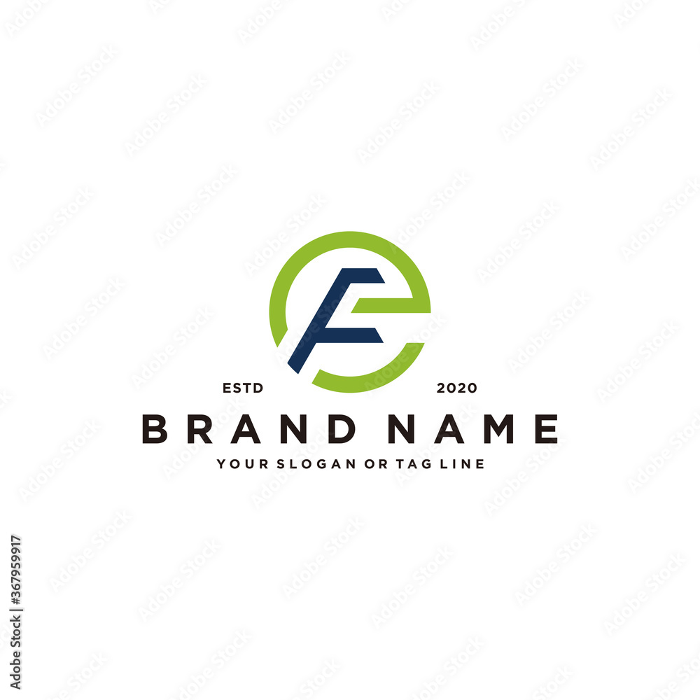letter FE logo design vector Stock Vector | Adobe Stock
