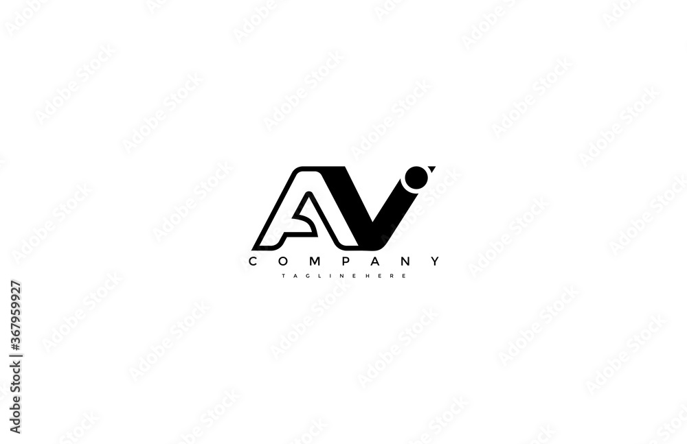 Vector Linked AV Letter Logo Design Stock Vector | Adobe Stock