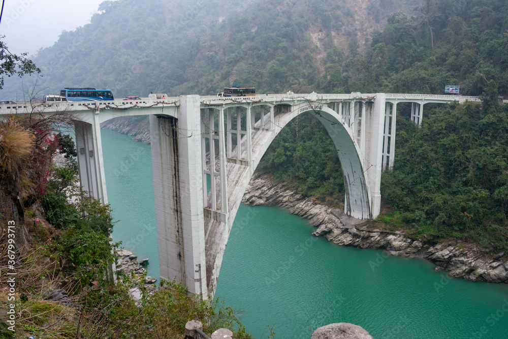 Coronation bridge. Beautiful architectural bridge in India Stock Photo ...