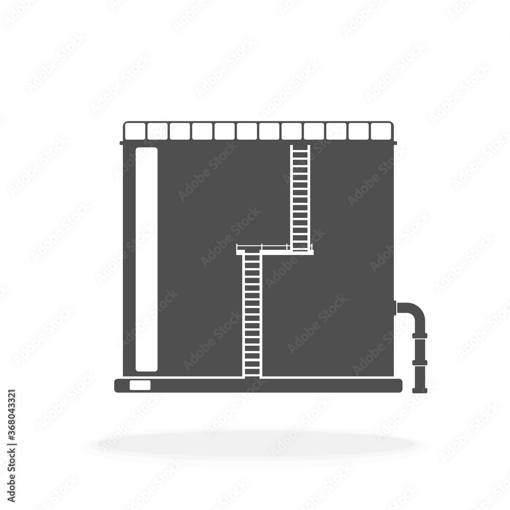 Large Oil Storage Tank Icon or Logo Vector Illustration Stock Vector ...