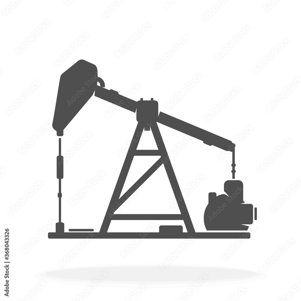 Oil Derrick Icon or Logo Vector Illustration Stock Vector | Adobe Stock