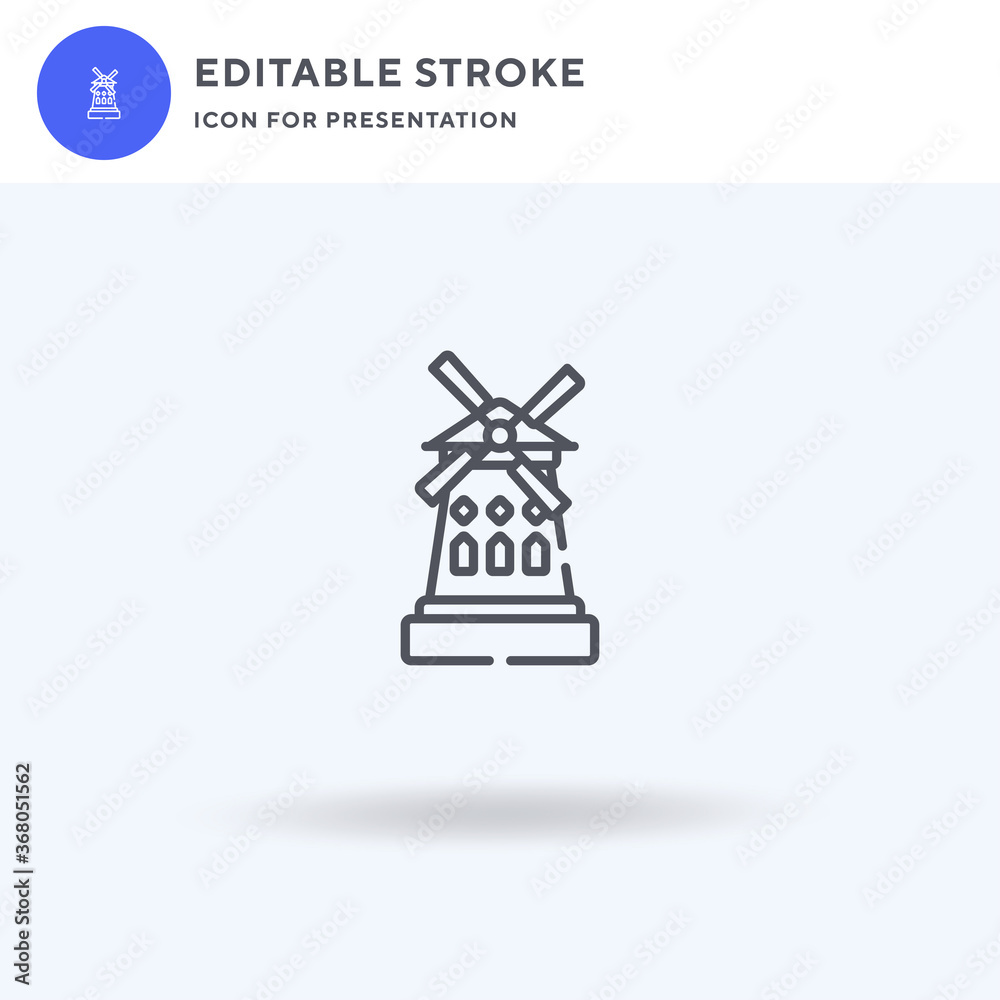 Moulin Rouge icon vector, filled flat sign, solid pictogram isolated on ...