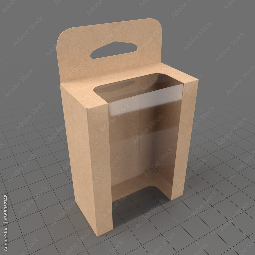 Hanging cardboard display box 4 Stock 3D asset | Adobe Stock