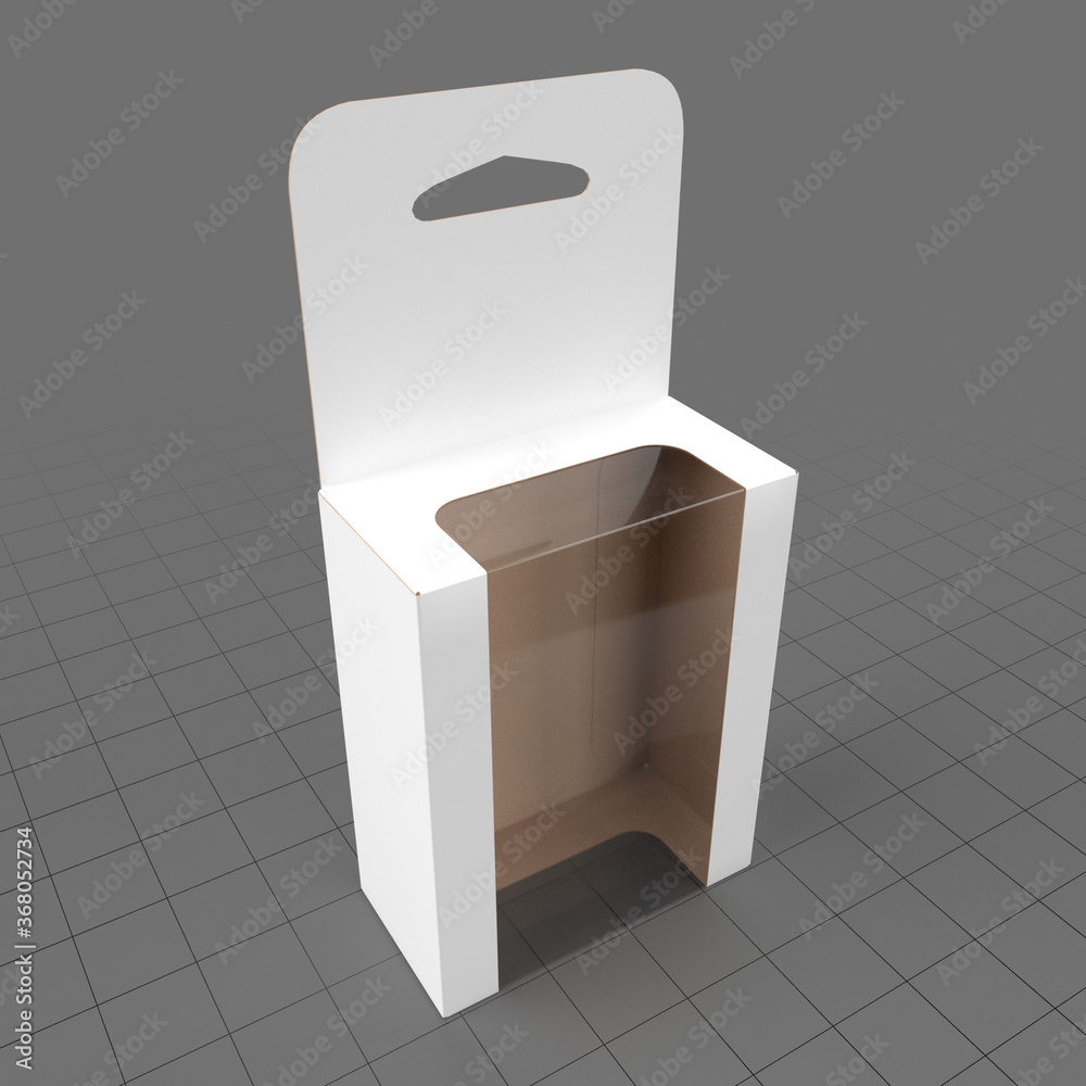 Hanging cardboard display box 5 Stock 3D asset | Adobe Stock
