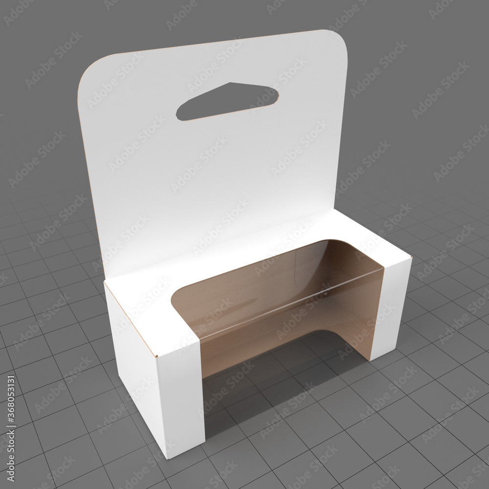Hanging cardboard display box 1 Stock 3D asset | Adobe Stock