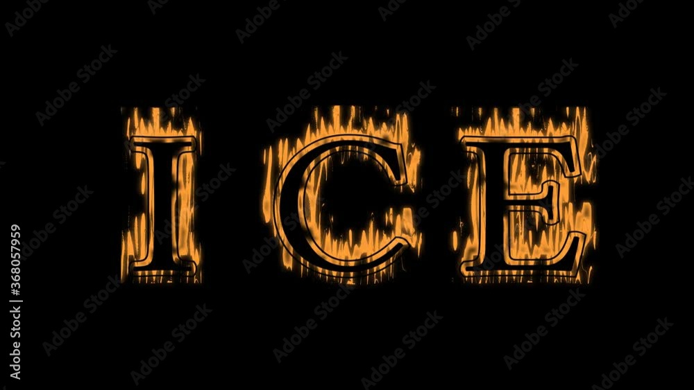 ice fire text effect black background. animated text effect with high ...