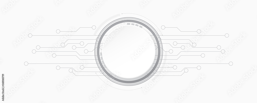 Grey white Abstract technology background,Hi tech digital connect ...