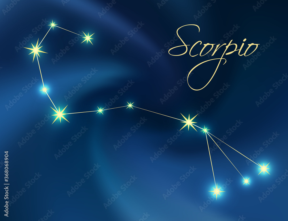 Scorpio constellation astrology vector illustration. Stock Vector ...