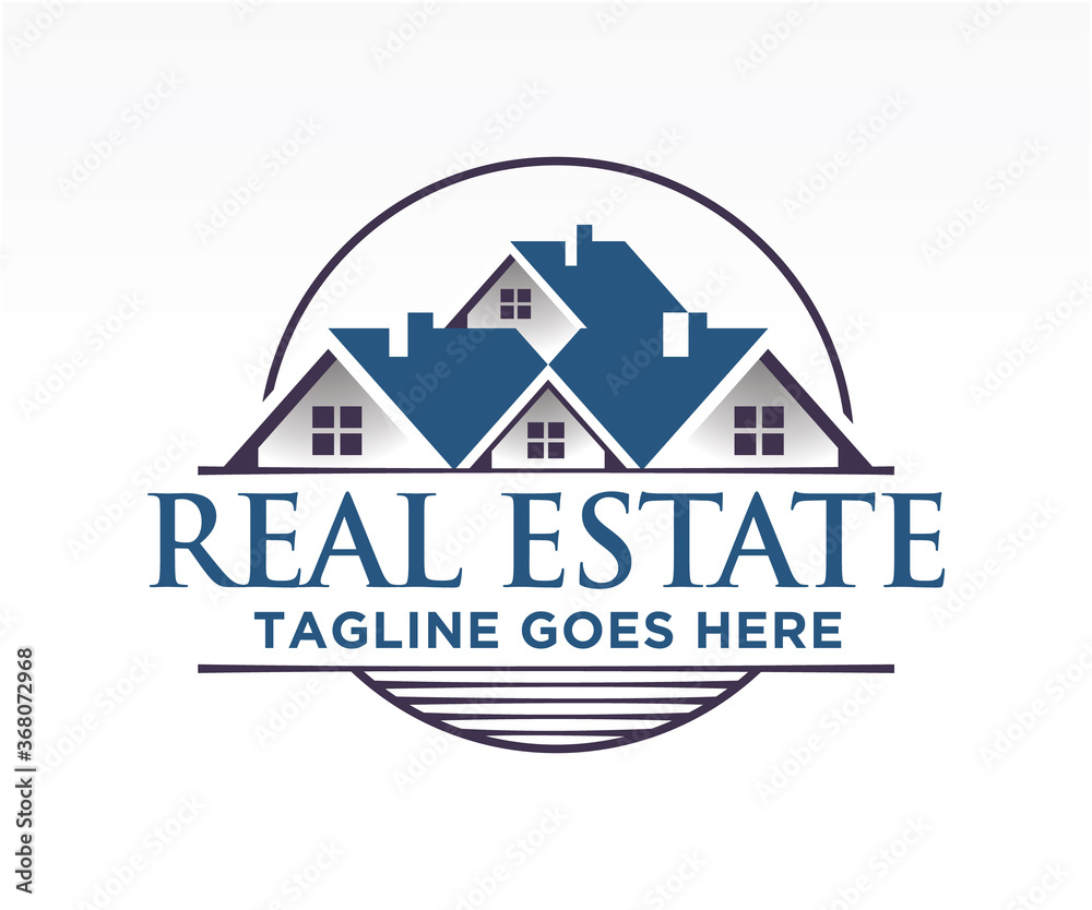 Real estate home logo vector Stock Vector | Adobe Stock