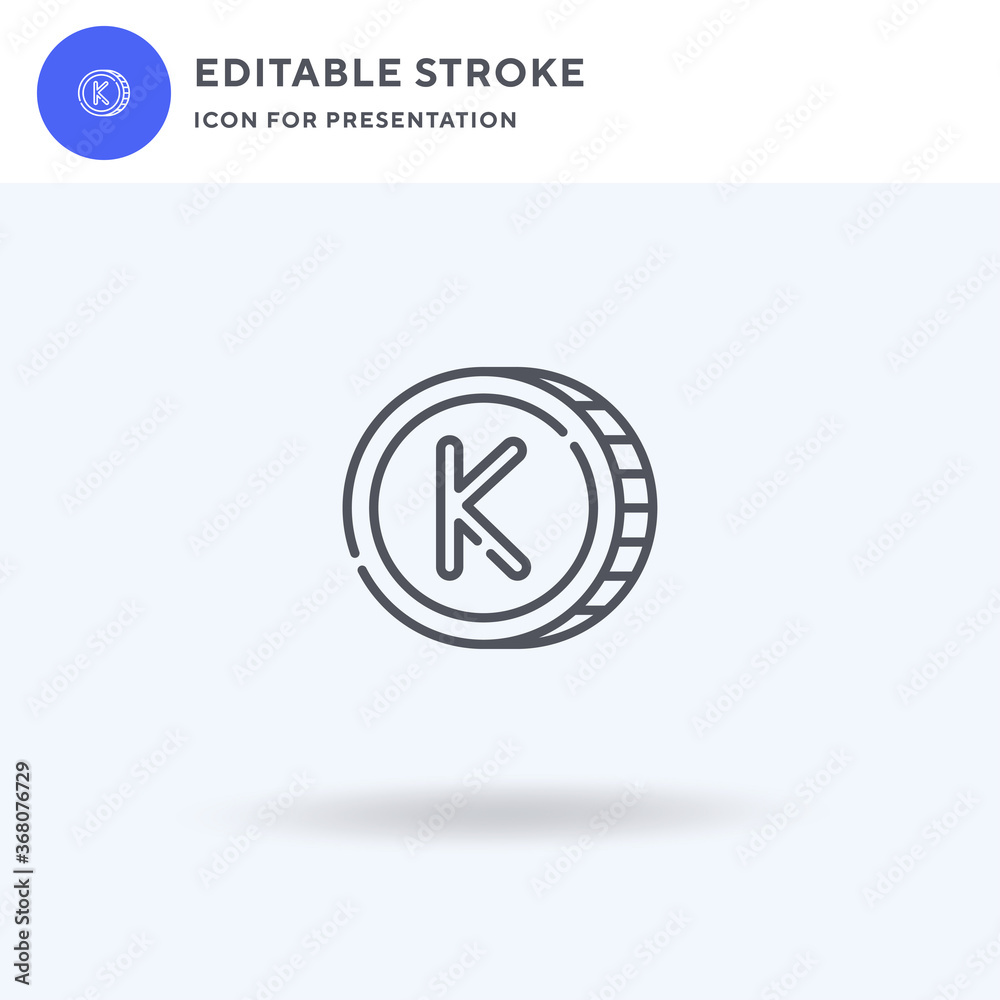 Burmese Kyat icon vector, filled flat sign, solid pictogram isolated on ...