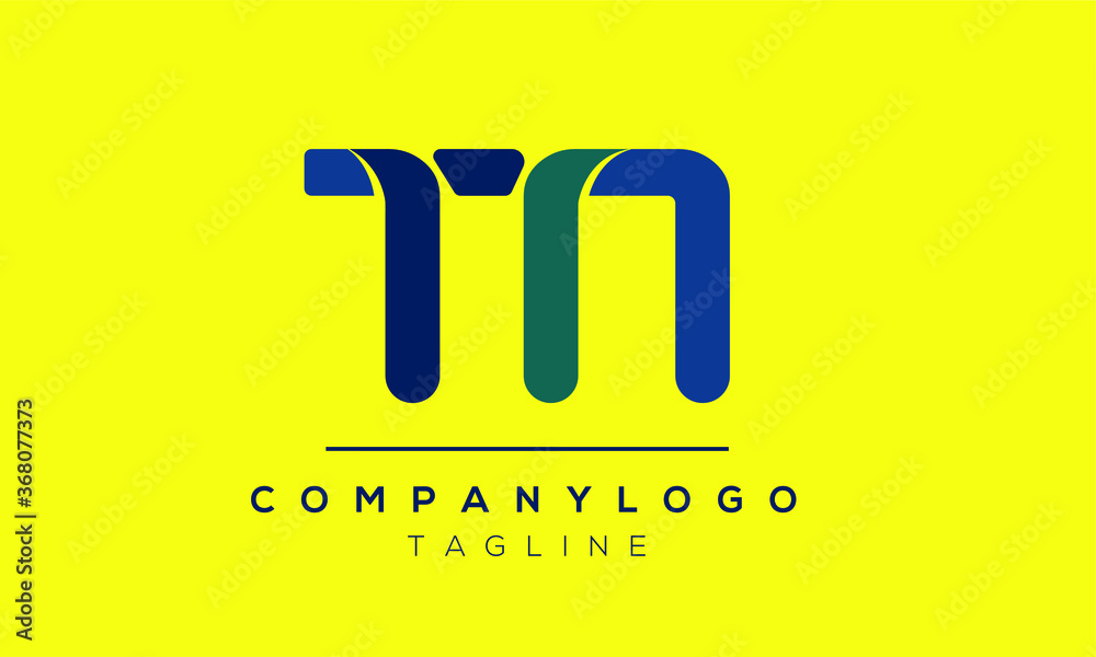 TN initials monogram letter text alphabet logo design Stock Vector ...