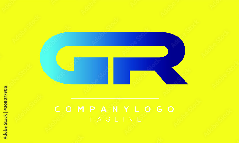 GR initials monogram letter text alphabet logo design Stock Vector ...