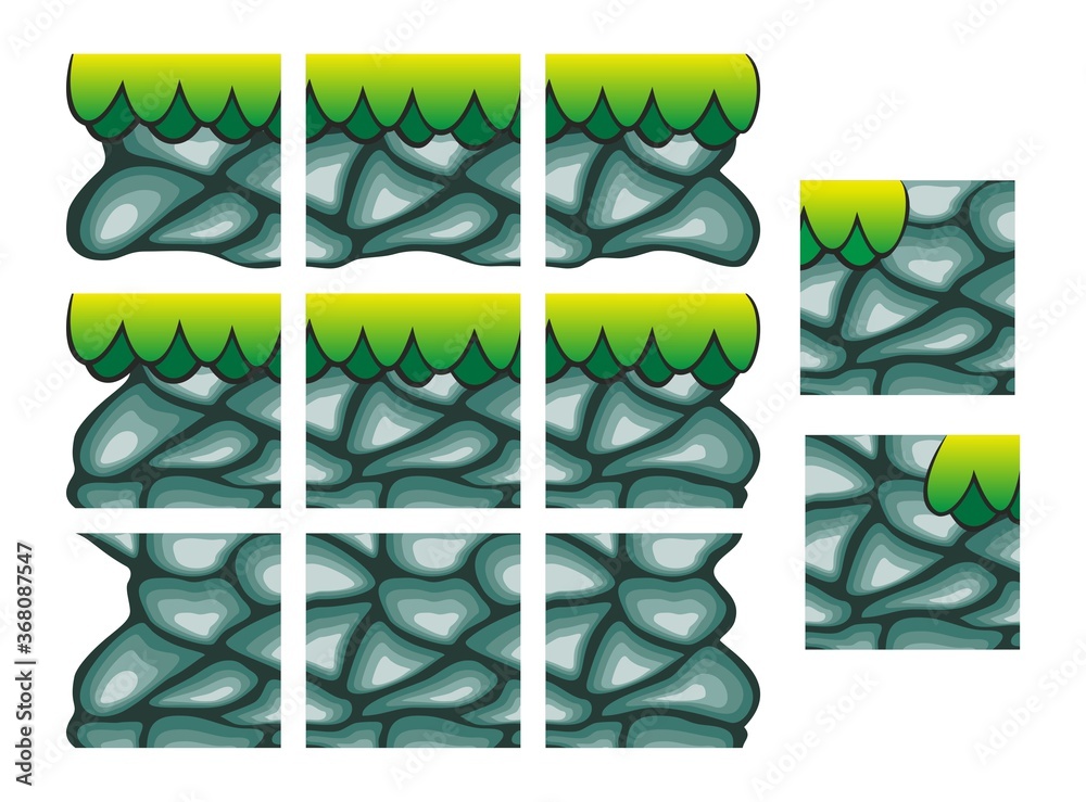vector illustration of stone texture, in cartoon style and tileable ...