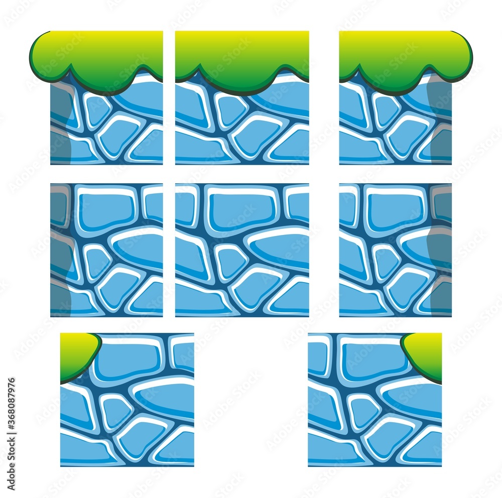 vector illustration of stone texture, in cartoon style and tileable ...
