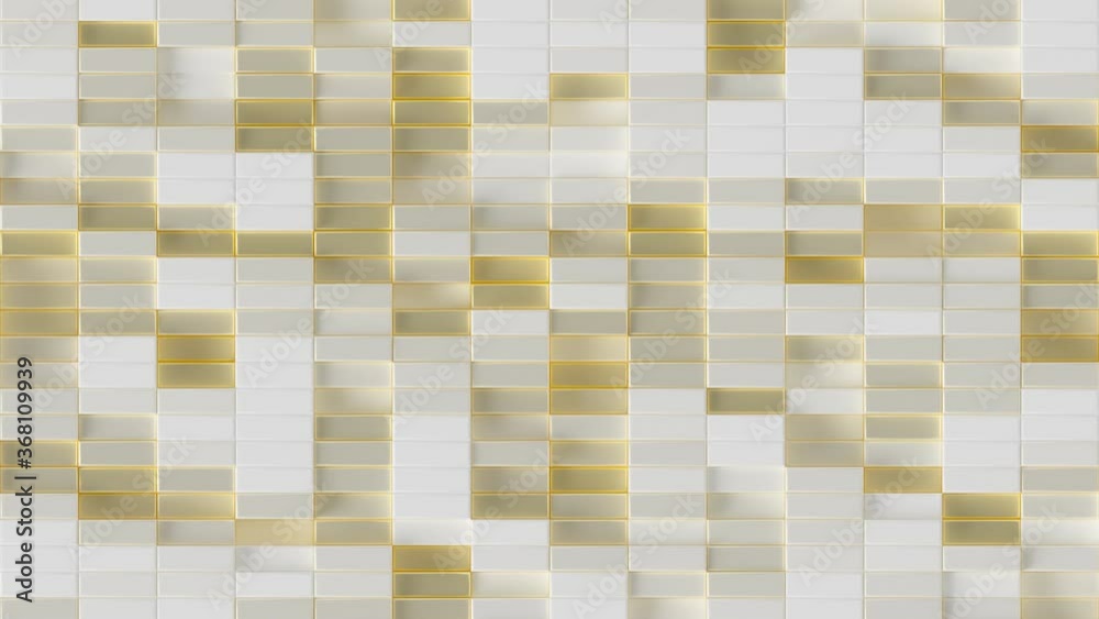 Field Of Rectangles Loop 1 Gold x White: light bright clean minimal ...