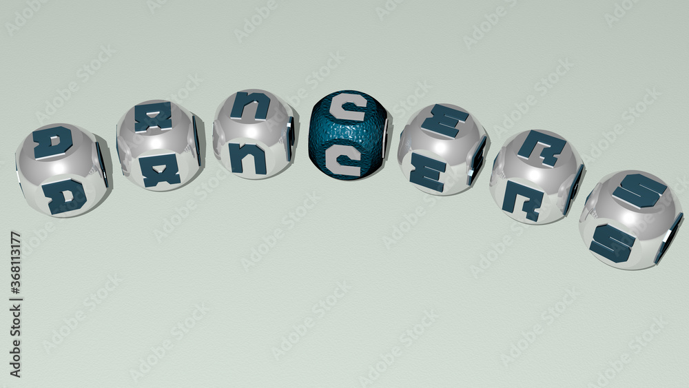 DANCERS combined by dice letters and color crossing for the related ...