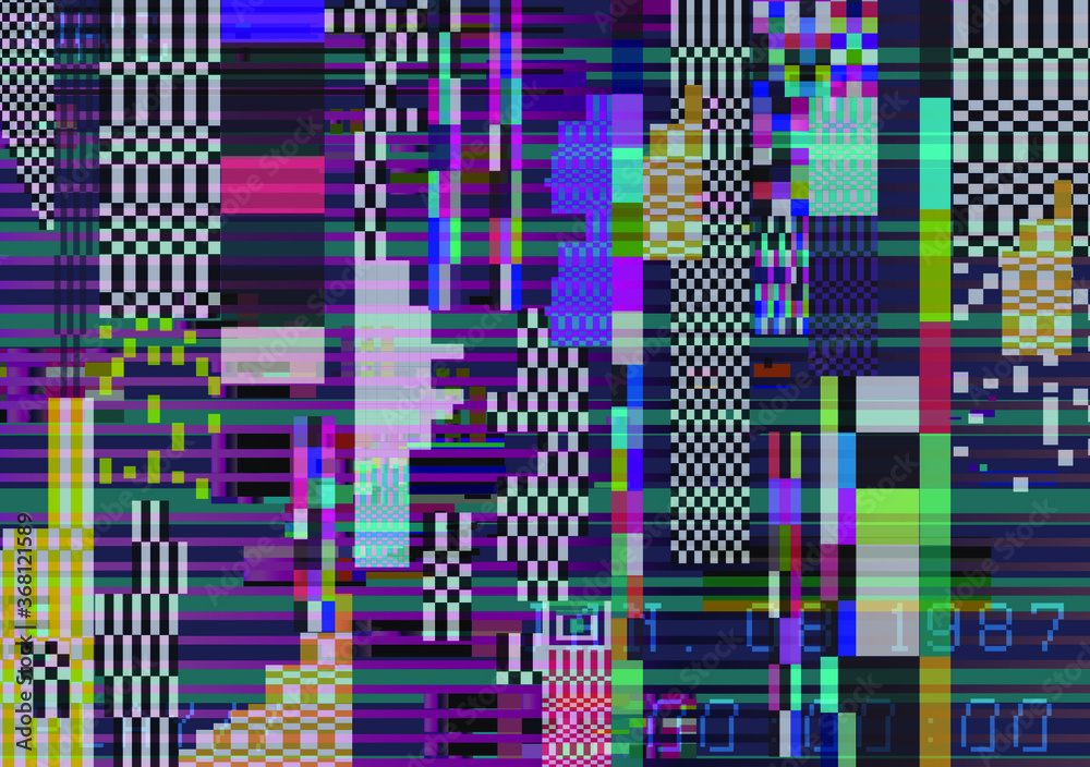 Abstract technology background with pixel noise compression artifacts ...