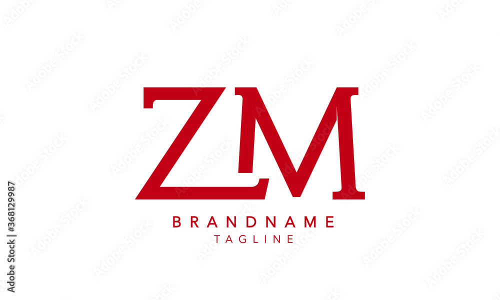 Alphabet letters Initials Monogram logo ZM, MZ, Z and M Stock Vector ...