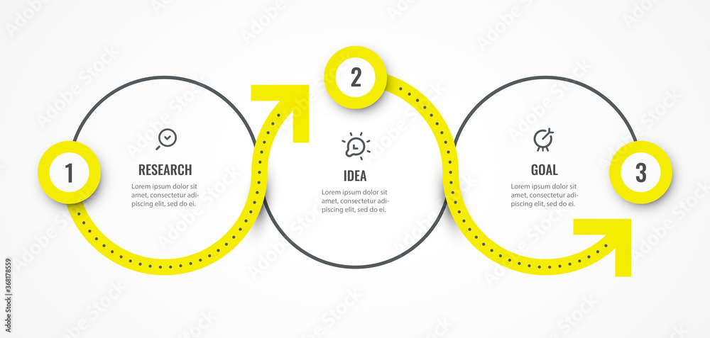 Vector Infographic design template with 3 options or steps. Can be used ...